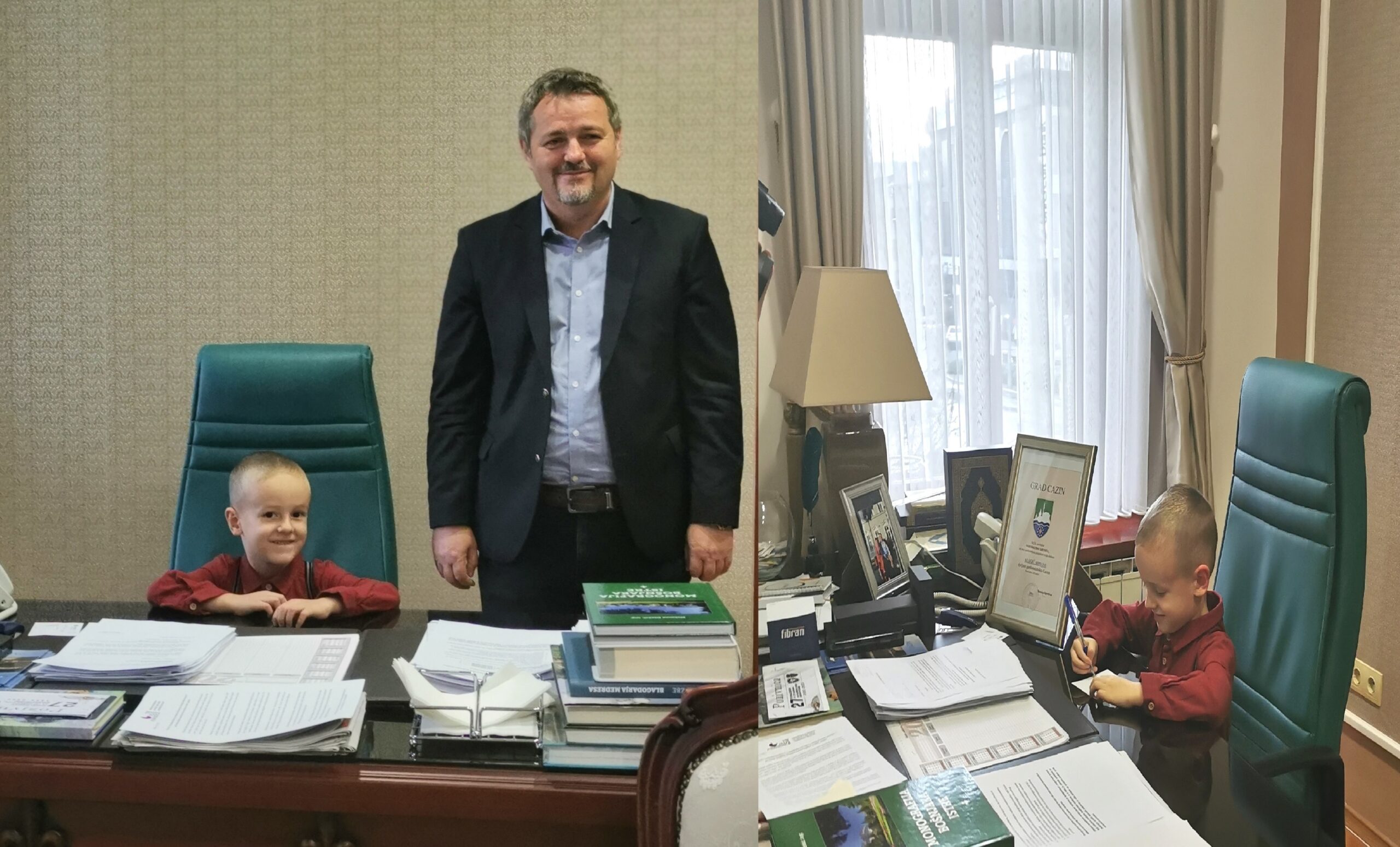 Macanovici.net Adnan Alagić- dječji gradonačelnik Cazina danas obavljao ...